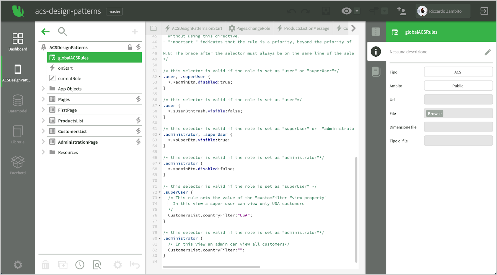 Configurazione dei ruoli e degli accessi | Knowledge Base | Instant Developer
